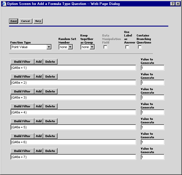 Point Value Formula Question